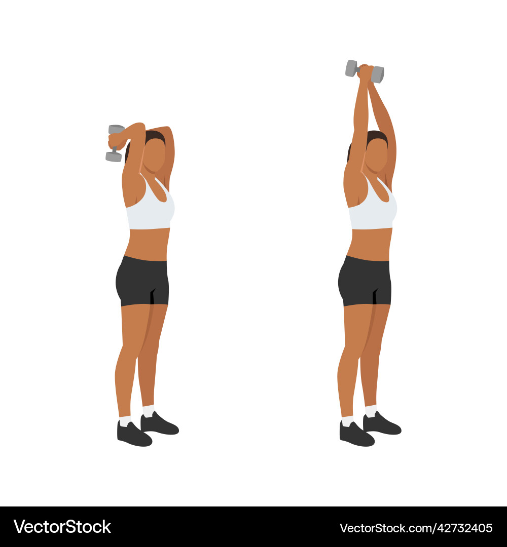 Dumbbell Overhead Extension Vector Images (26)