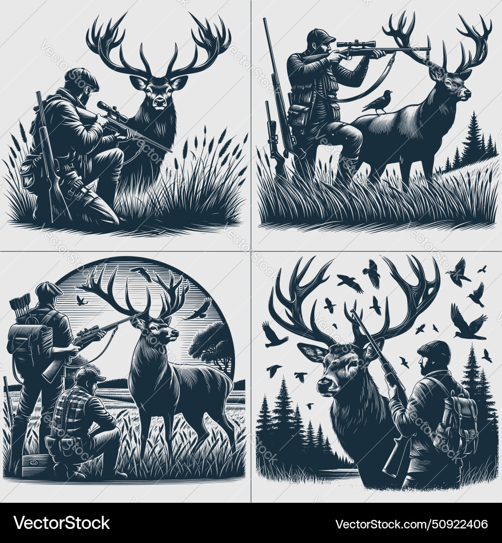 Deer Hunting Silhouette