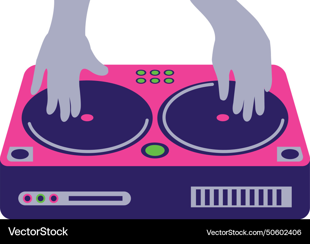 Dj turntable equipment Royalty Free Vector Image