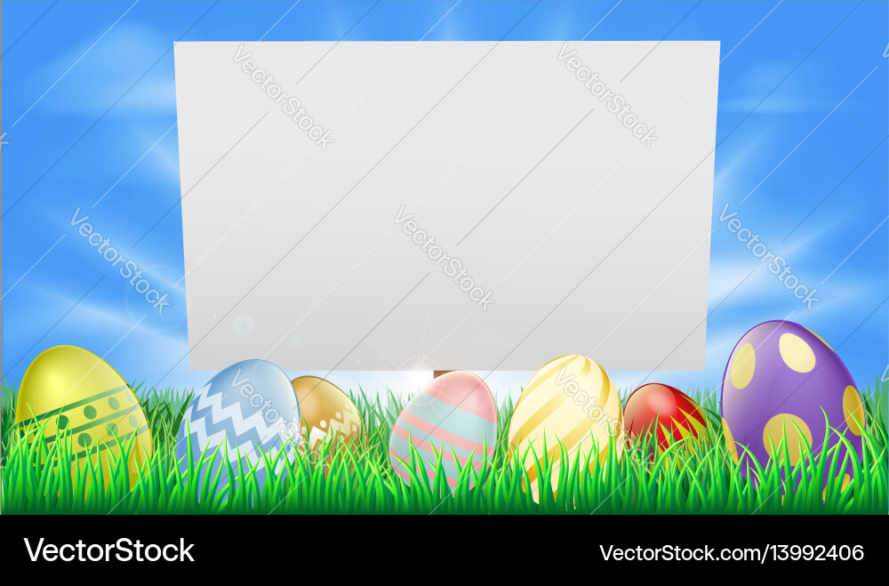 Easter sign Royalty Free Vector Image - VectorStock
