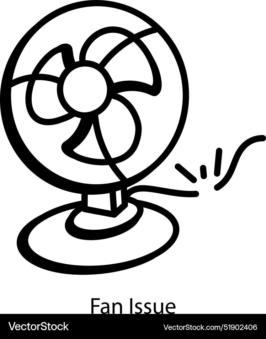 Fan issue Royalty Free Vector Image - VectorStock