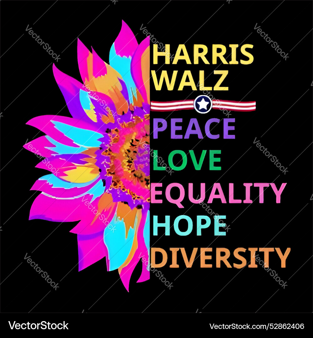 Harris walz Royalty Free Vector Image - VectorStock