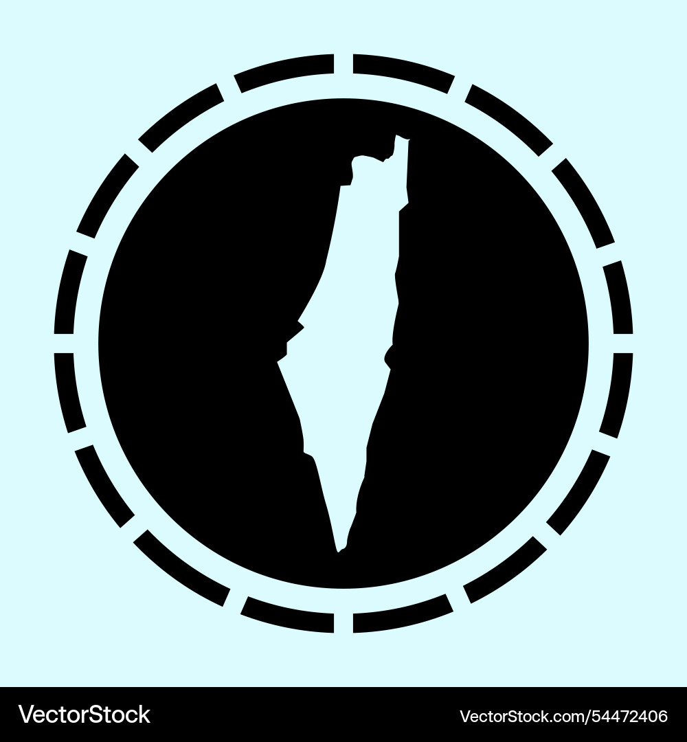 Israel map symbol icon Royalty Free Vector Image