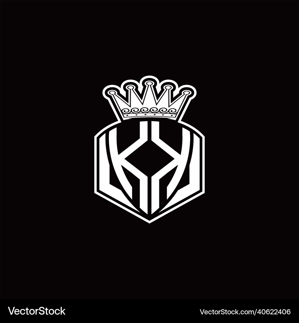Kk logo monogram with luxury emblem shape Vector Image Kk logo monogram with luxury emblem shape Vector Image