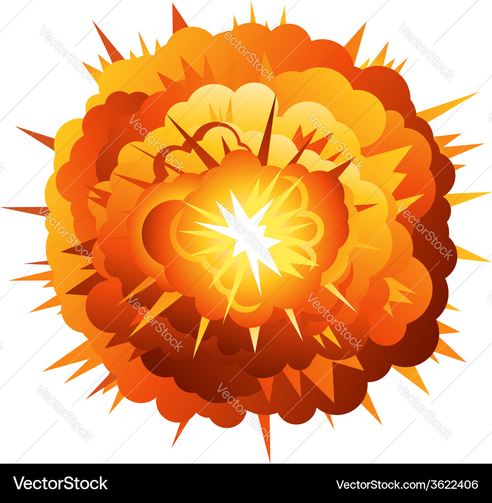Radical Orange Explosion Royalty Free Vector Image