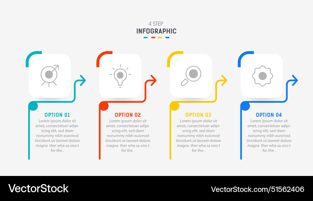 Three step infographic label design template Vector Image