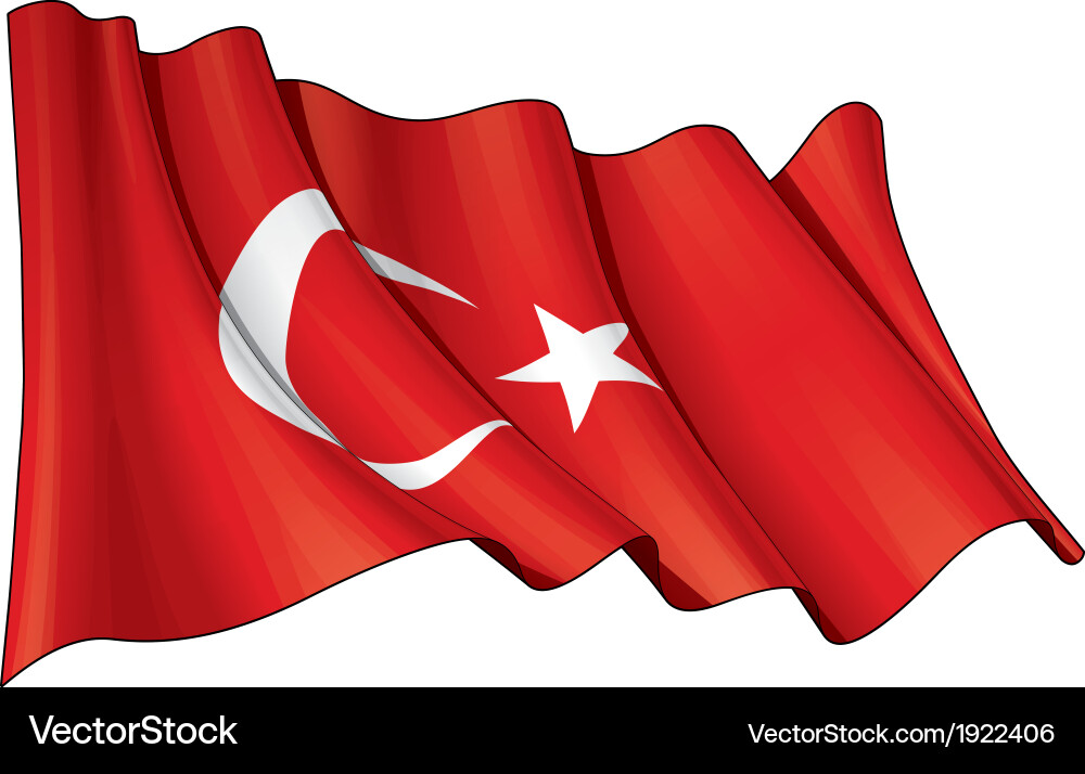 Turkish Flag Royalty Free Vector Image - VectorStock