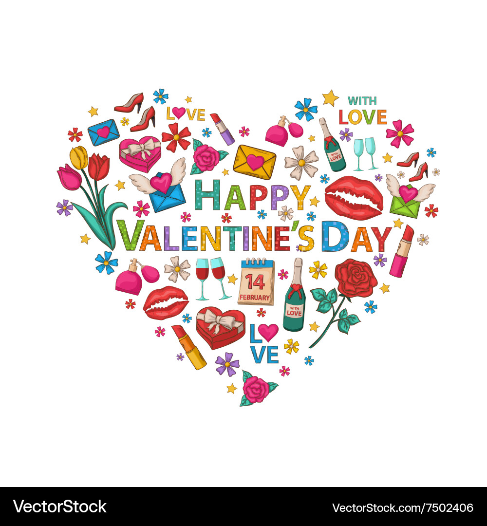 Valentine's Day Heart Clip Art – Royalty-Free Vector | VectorStock