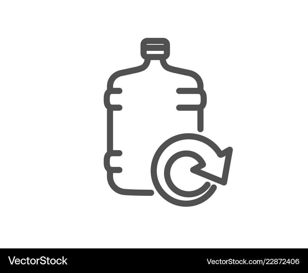 Water cooler bottle line icon refill aqua sign Vector Image