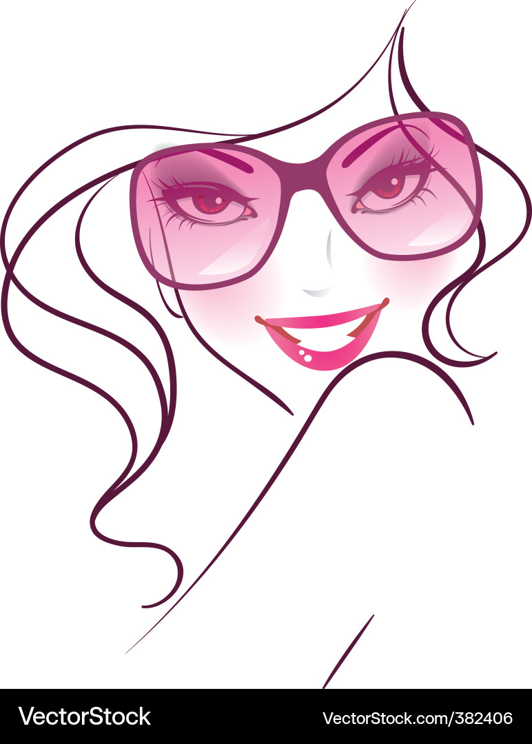 Women face sunglasses Royalty Free Vector Image