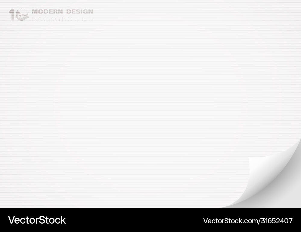 Abstract white paper with flip decoration artwork Vector Image