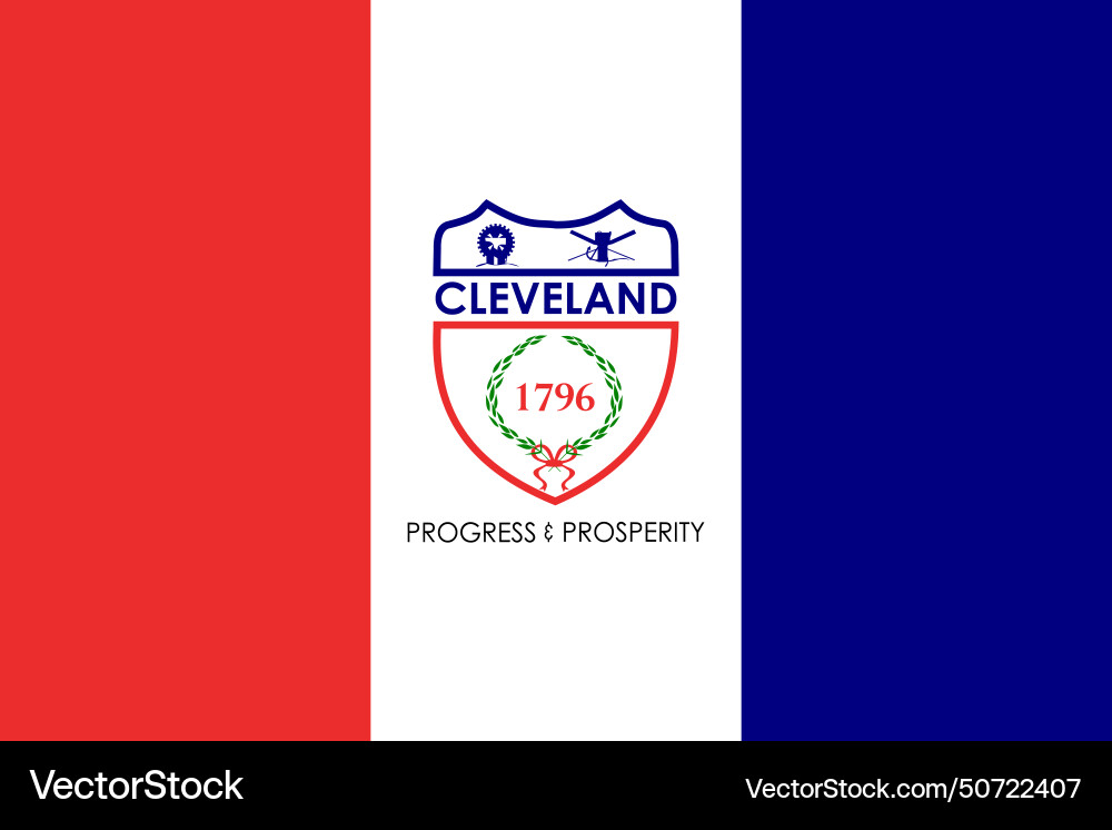 Cleveland flag Royalty Free Vector Image - VectorStock