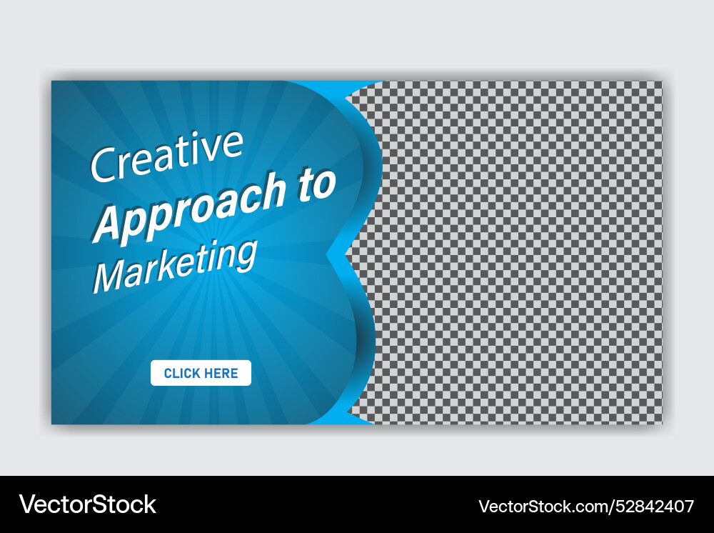 Creative design youtube advertisement banner Vector Image