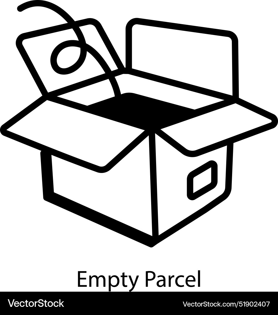Empty parcel Royalty Free Vector Image - VectorStock