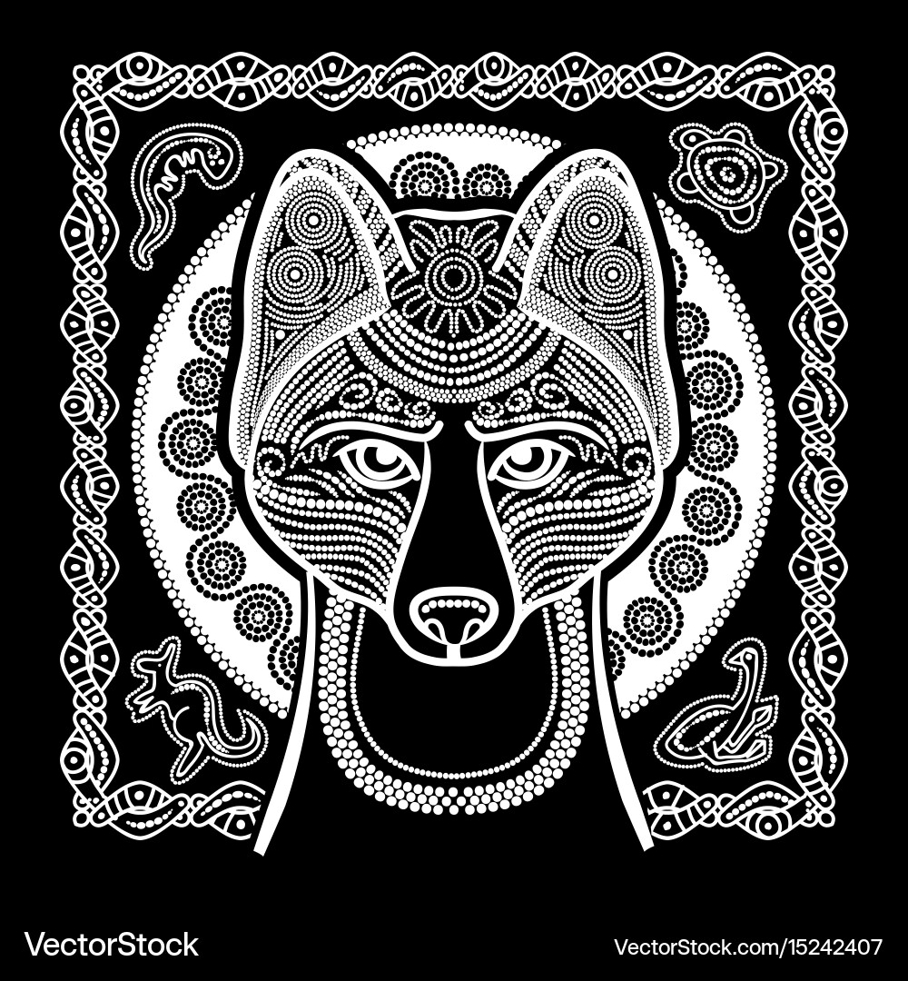 Ethnic Dingo Artwork Royalty Free Vector Image