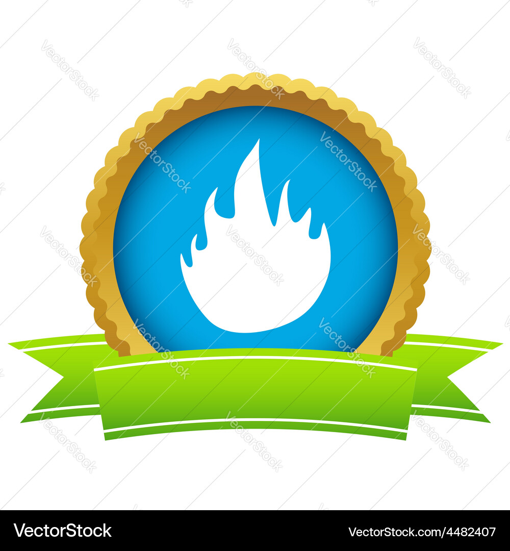 Gold fire logo Royalty Free Vector Image - VectorStock