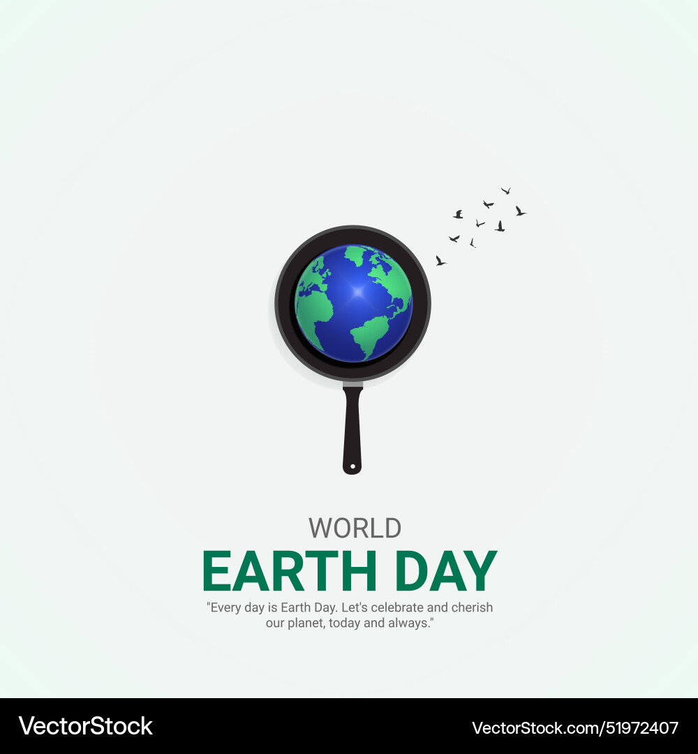 Happy earth day creative ads design Royalty Free Vector
