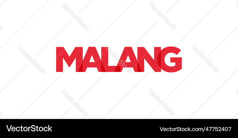 Malang in the indonesia emblem design Royalty Free Vector