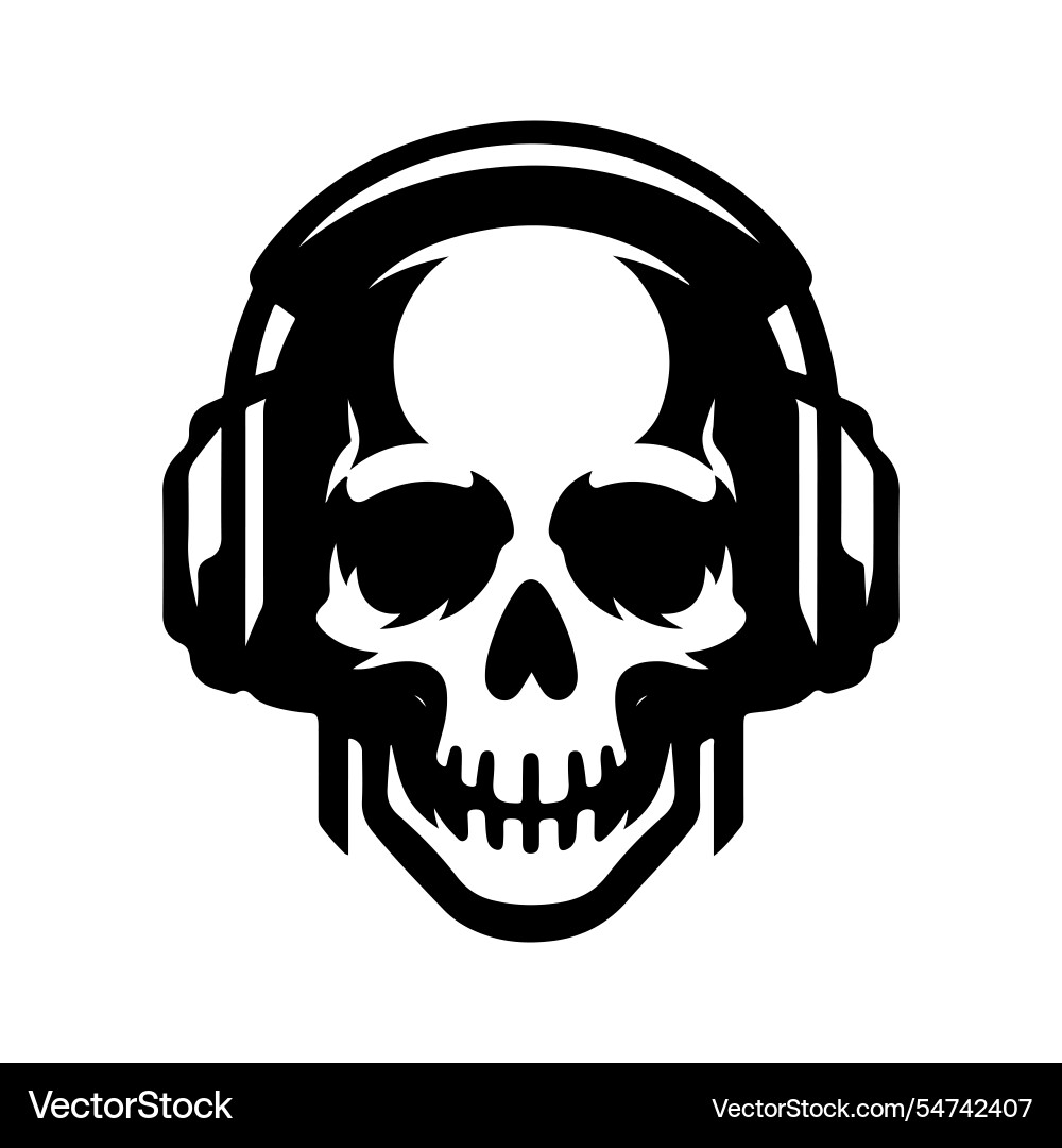 Skull silhouette Royalty Free Vector Image - VectorStock