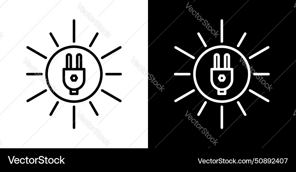 Solar energy icon set green renewable power Vector Image