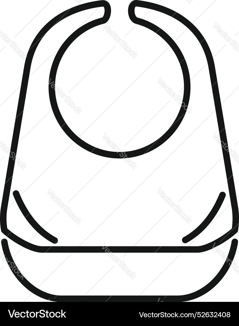 Baby bib icon representing feeding Royalty Free Vector Image