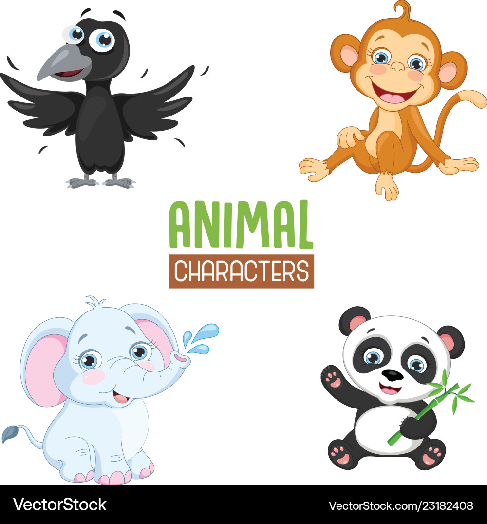 Cartoon animal Royalty Free Vector Image - VectorStock