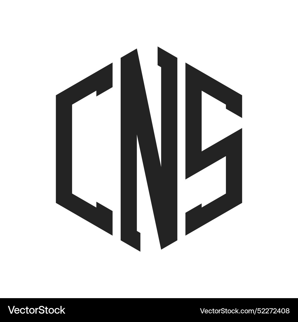 Cns logo design initial letter monogram Royalty Free Vector