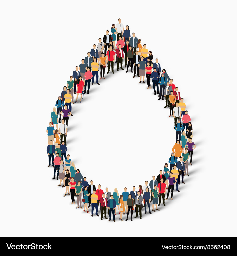 Drop people symbol Royalty Free Vector Image - VectorStock