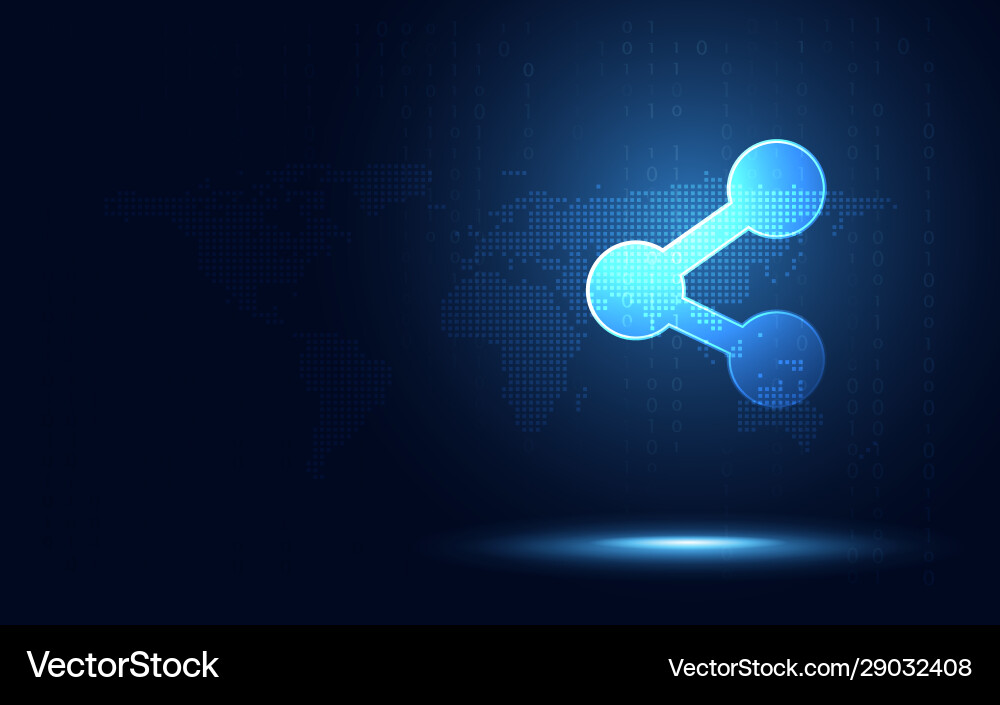 Futuristic Share Link Technology Royalty Free Vector Image