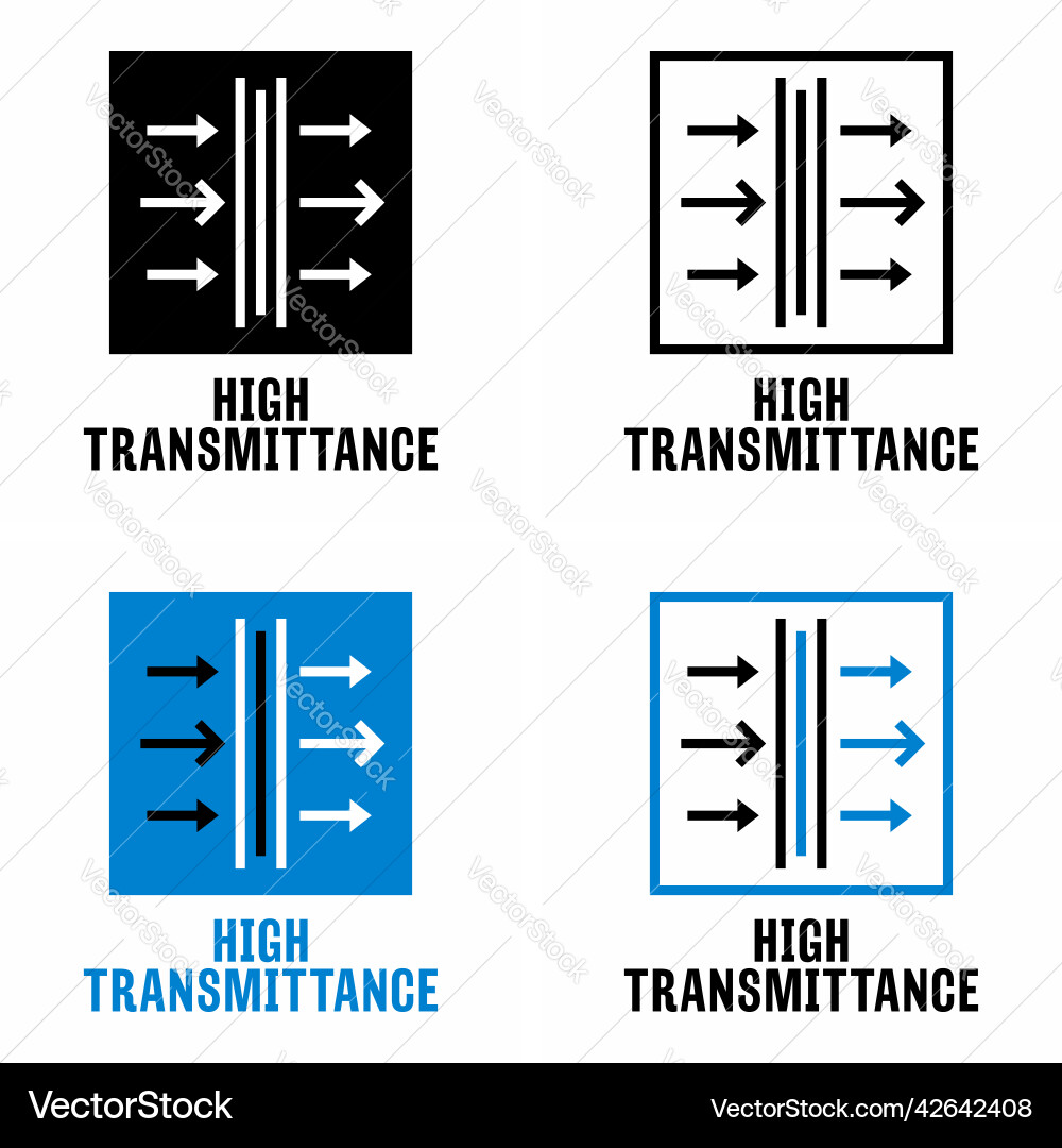 High transmittance information sign Royalty Free Vector