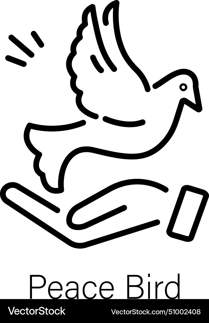 Peace bird Royalty Free Vector Image - VectorStock