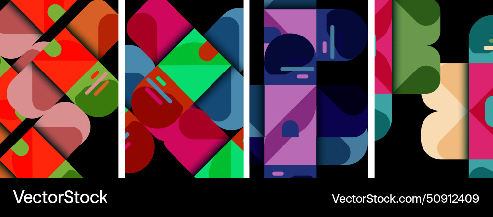 Balance movement geometric backgrounds poster Vector Image