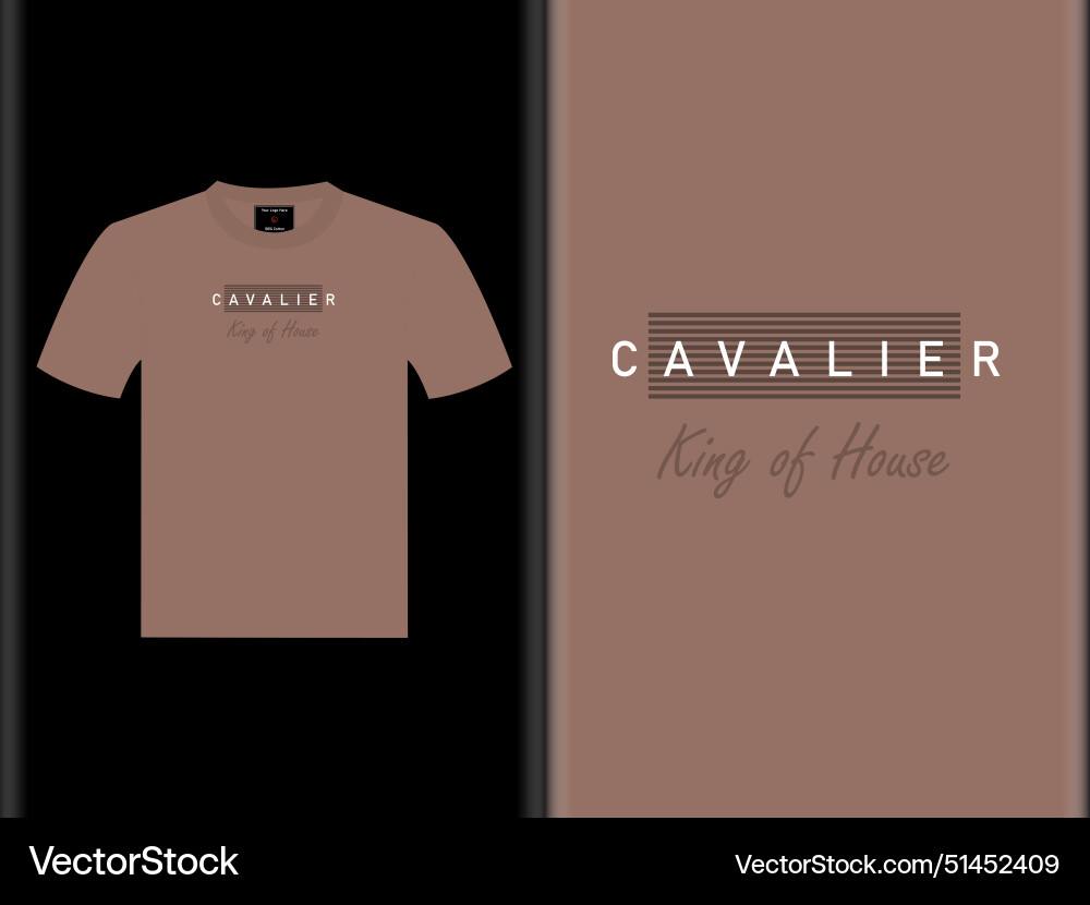 Cavalier t-shirt design Royalty Free Vector Image