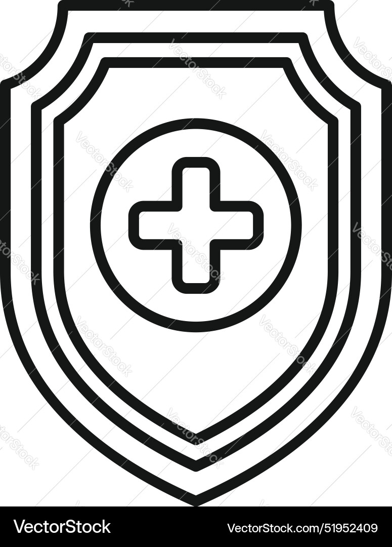 Medical shield protecting from virus and germs Vector Image