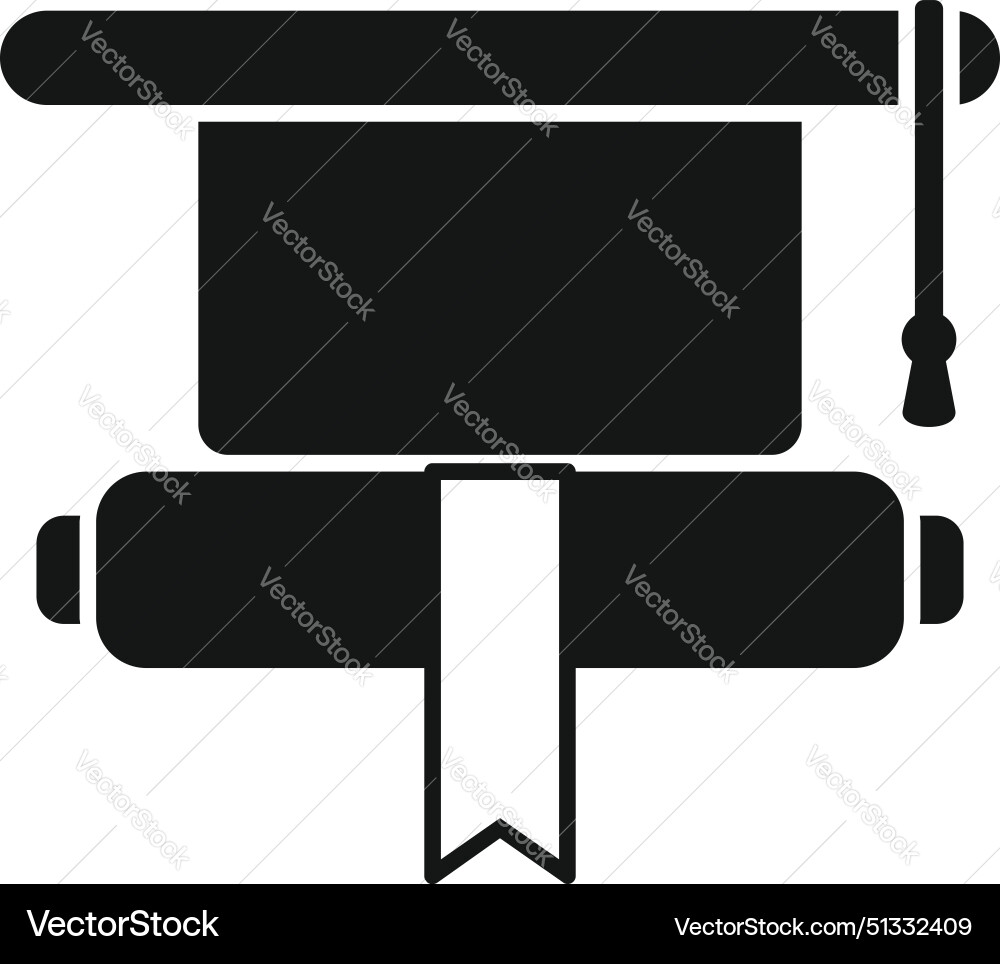 Of a black graduation cap with Royalty Free Vector Image