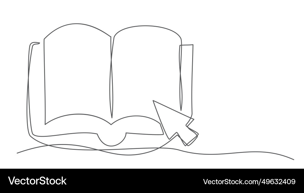 Online education one line drawing isolated Vector Image