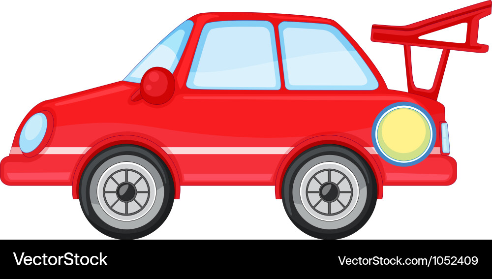 Red car Royalty Free Vector Image - VectorStock