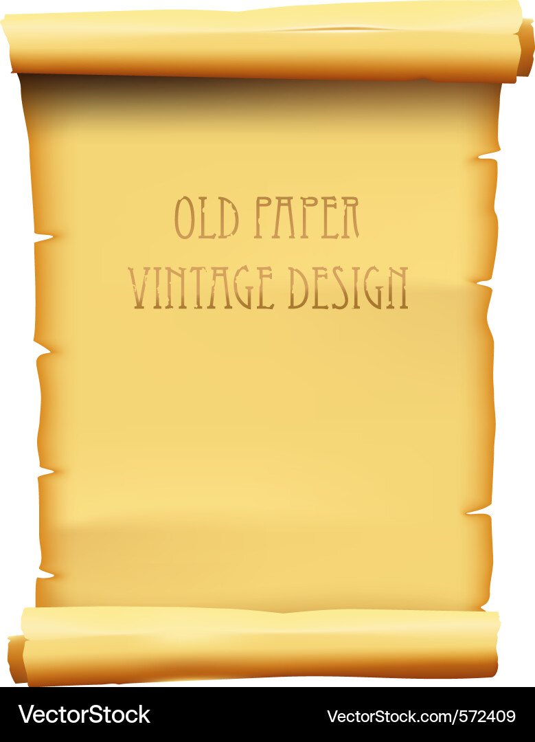 Vintage Scroll Paper Royalty Free Vector Image