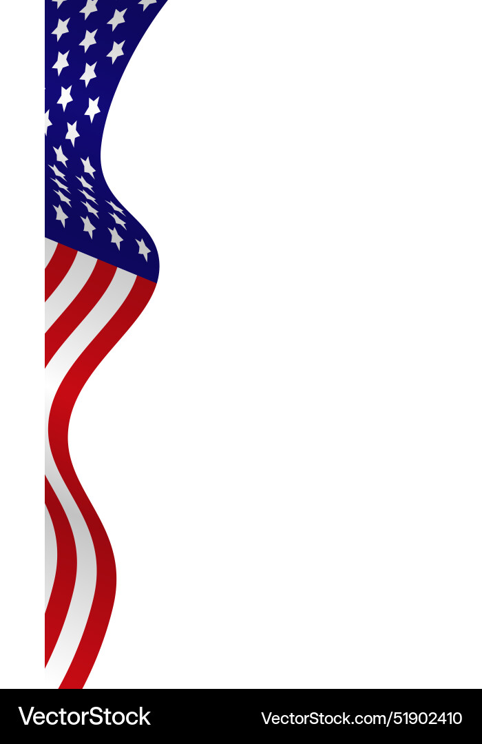 American Flag Background Royalty Free Vector Image