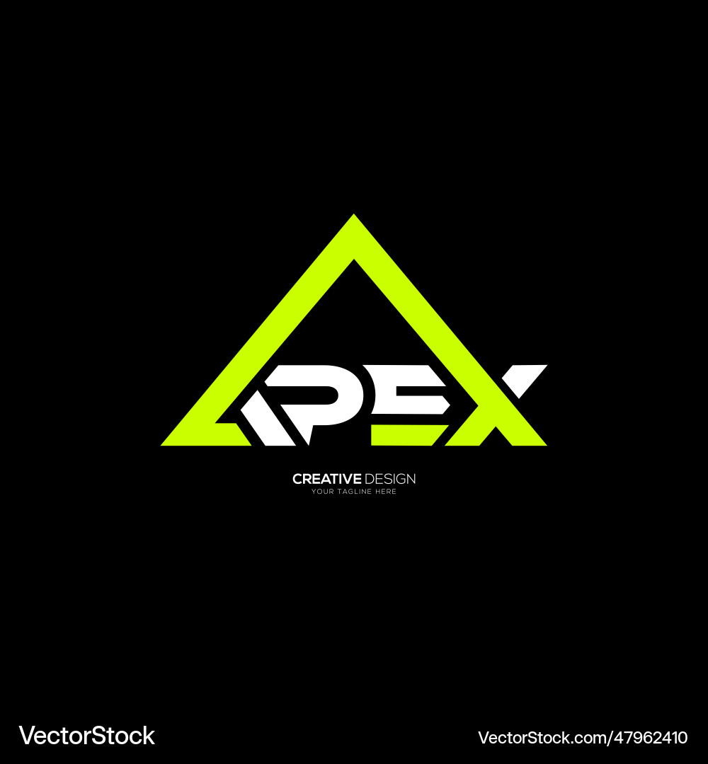 Apex triangle modern shape mountain branding Vector Image