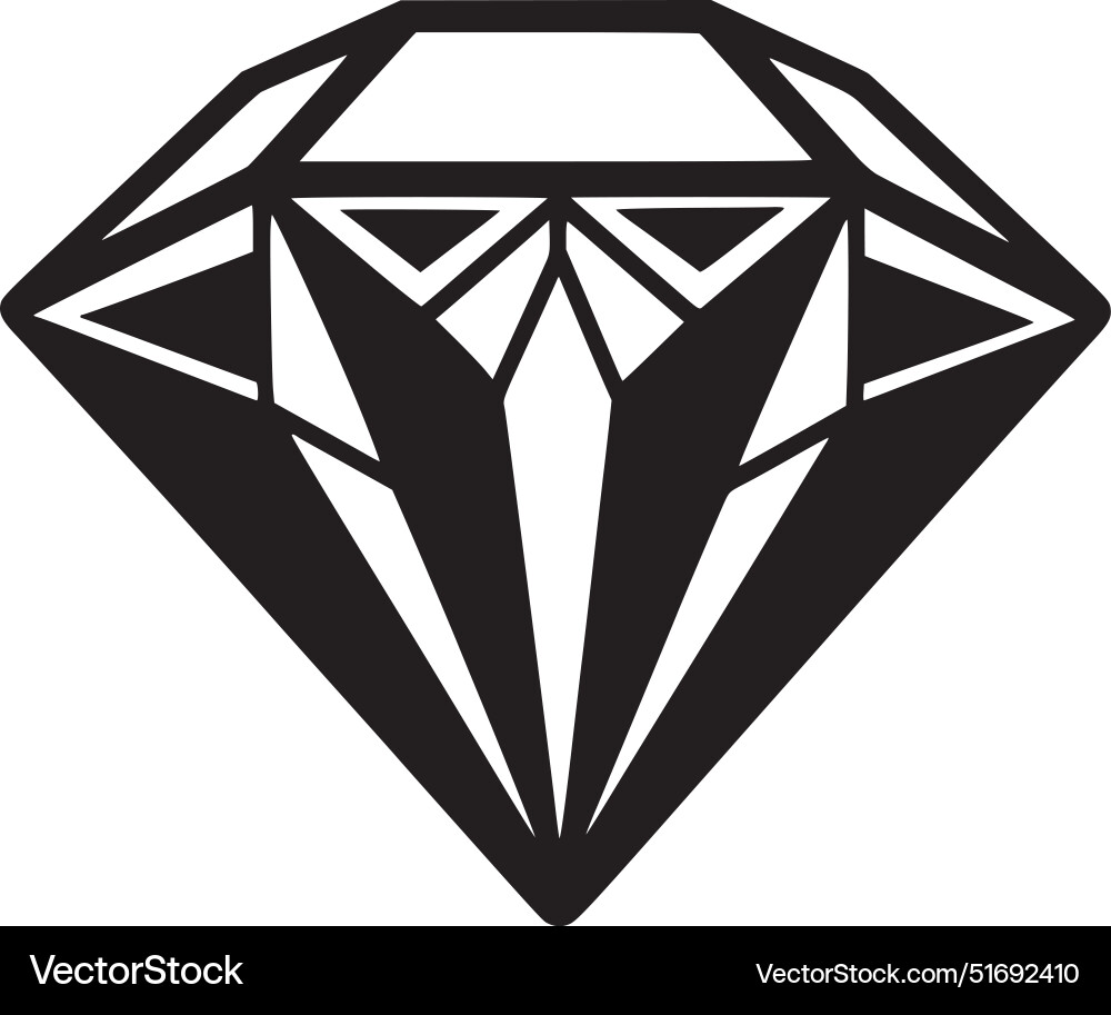 Diamond - minimalist and simple silhouette Vector Image
