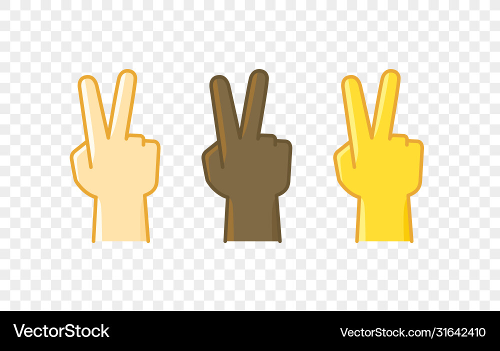Different color hand gesture comic style icon Vector Image