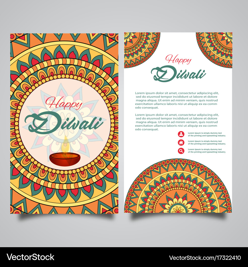 Diwali brochure Royalty Free Vector Image - VectorStock