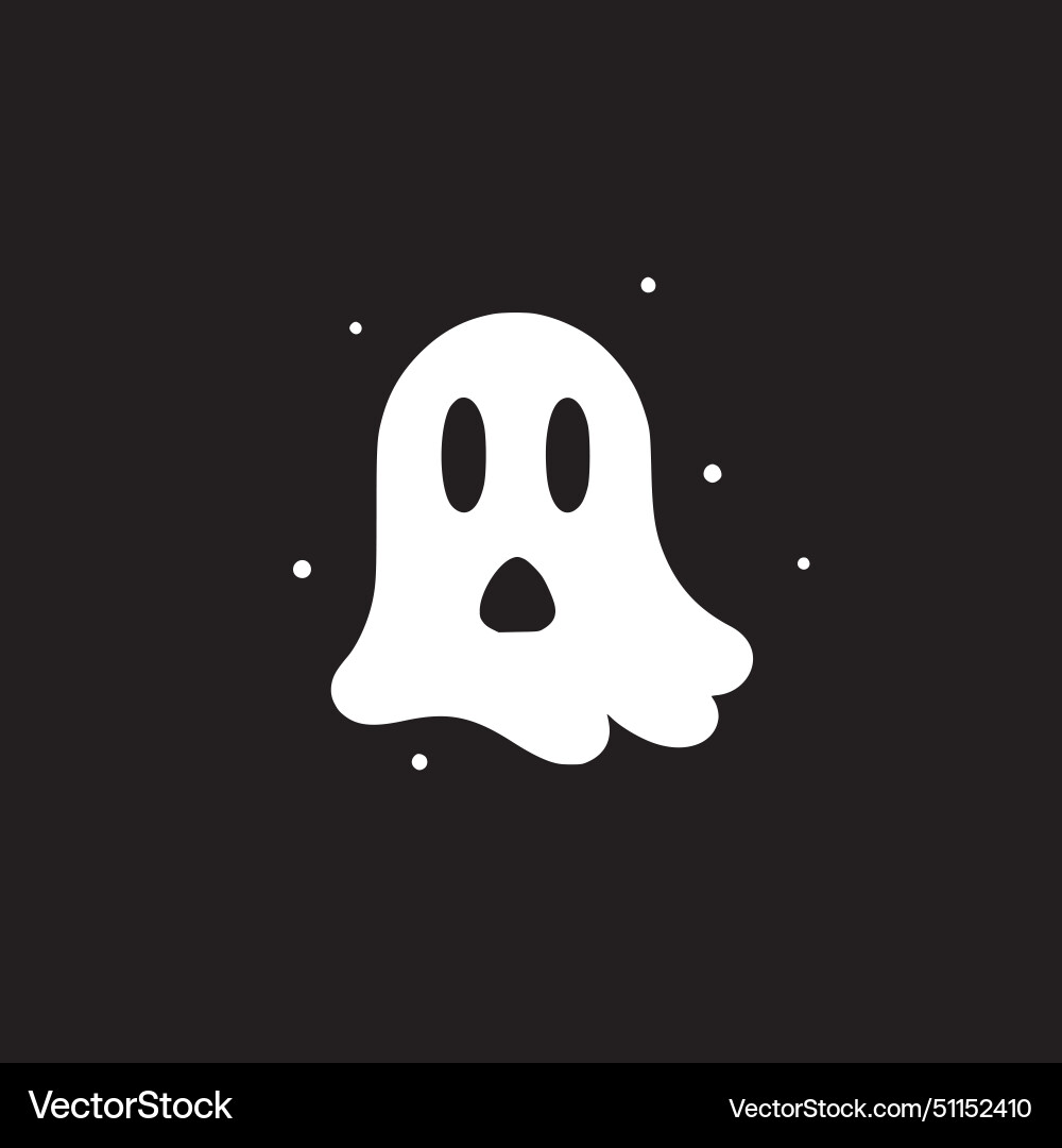 Ghost - minimalist and simple silhouette Vector Image