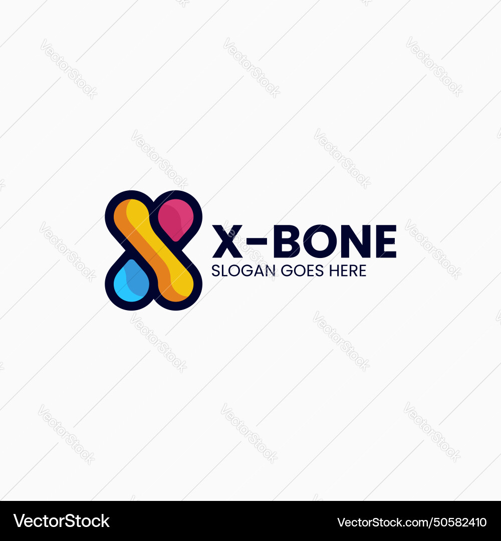 Logo letter x simple mascot style Royalty Free Vector Image