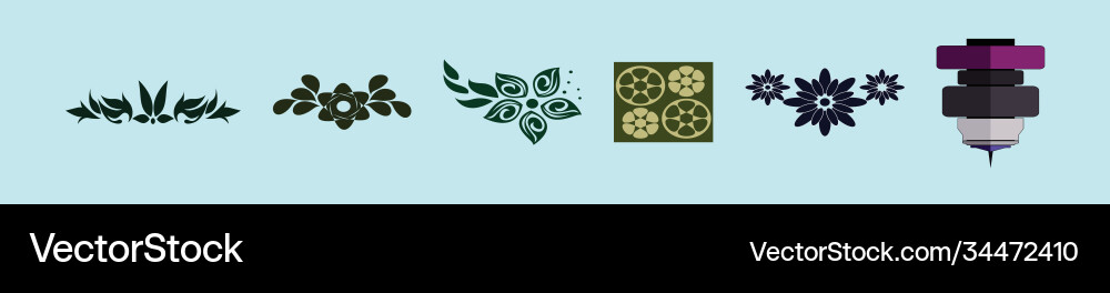 Templates for laser cutting plotter Royalty Free Vector
