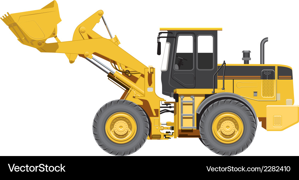 Yellow Wheel Loader Royalty Free Vector Image - VectorStock