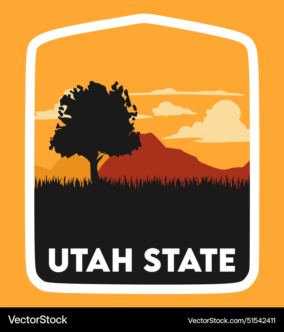 Beautiful desert views in utah state Royalty Free Vector