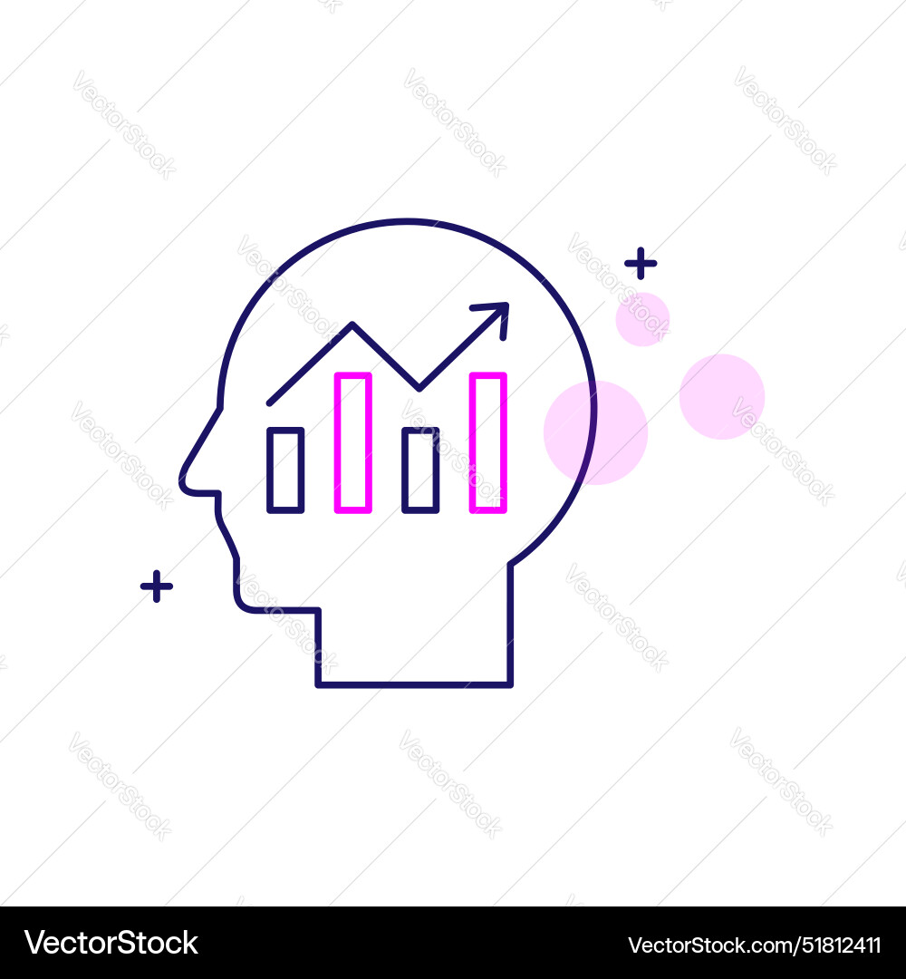 Business data insights icon design Royalty Free Vector Image