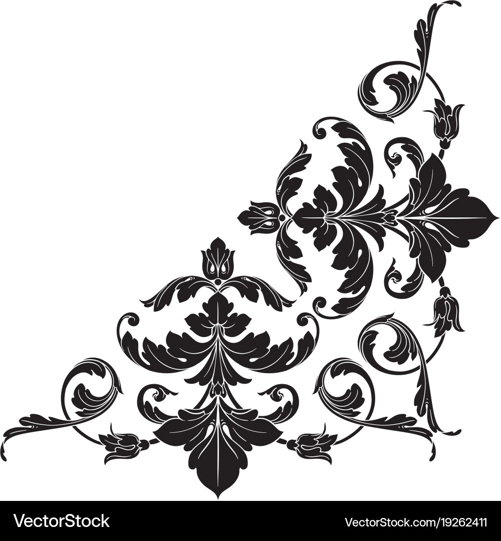 Classical baroque ornament Royalty Free Vector Image